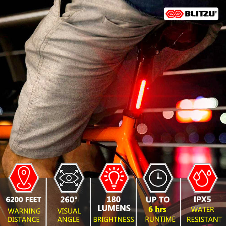 BLITZU Cyborg 168T Bike Tail Light Rear Bicycle Light | BLITZU